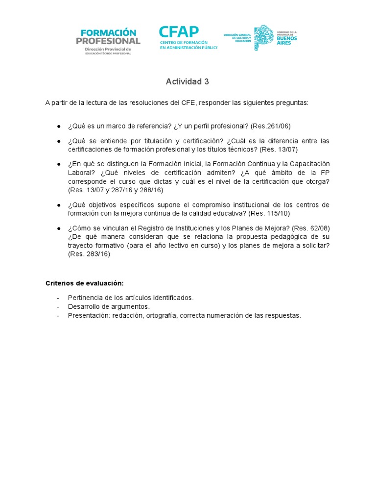 Actividad 3 - Consigna | PDF