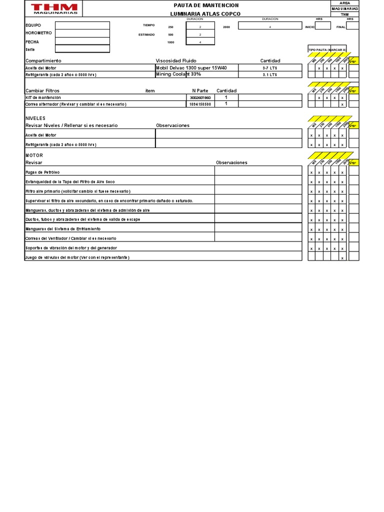 Pauta Luminaria Atlas Copco | PDF | Industria automotriz | Vehículos ...