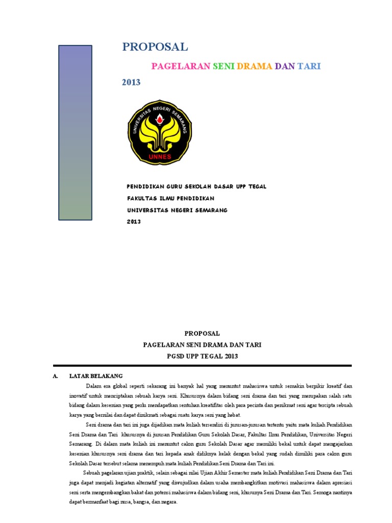 Contoh Proposal Seni Teater | PDF