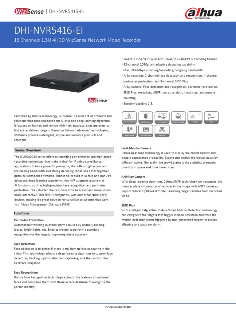 NVR5416-EI S0 Datasheet 20230105 | PDF