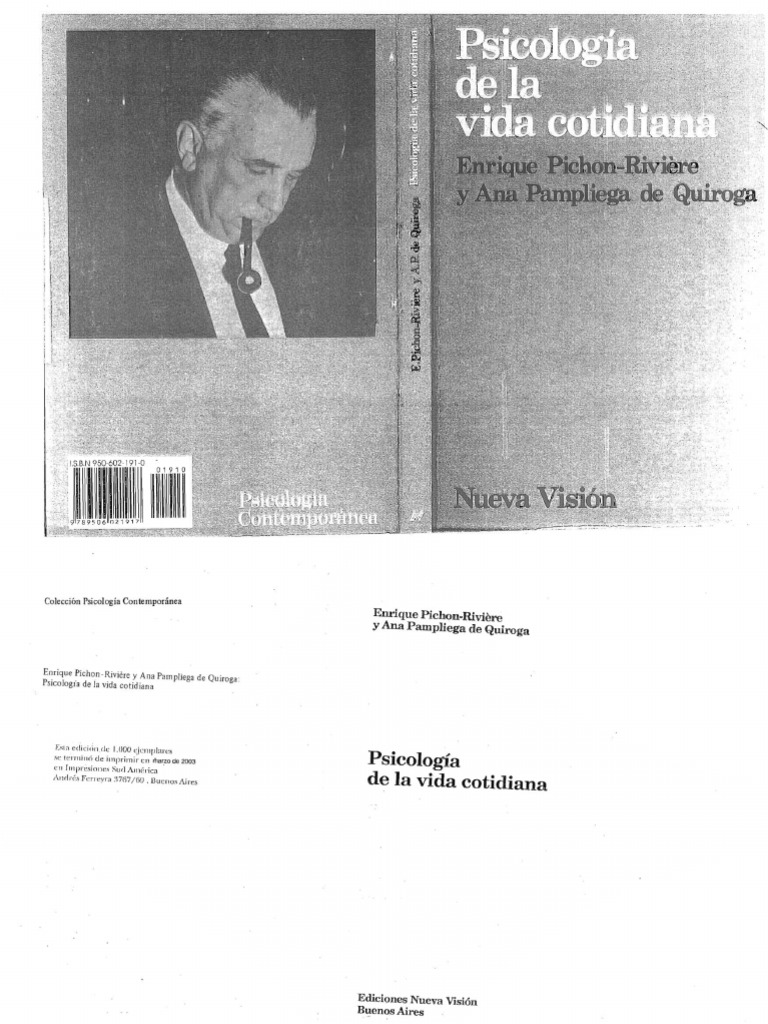 Pichón Riviere, Enrique - Psicologia de La Vida Cotidiana | PDF