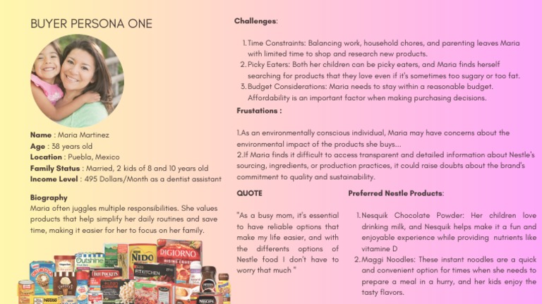BUYER PERSONA Nestle | PDF