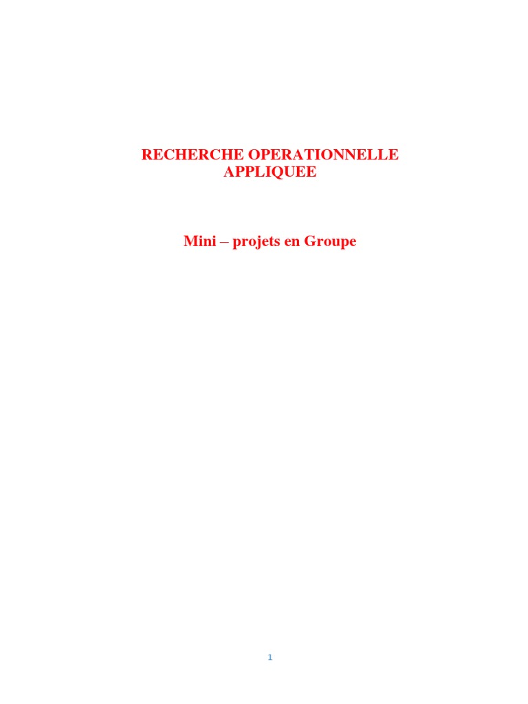 Les Mini Projets | PDF