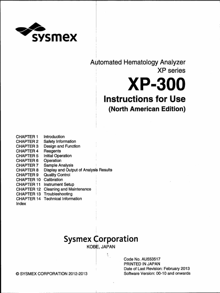 XP300 OM Rev01 2013-02 | PDF