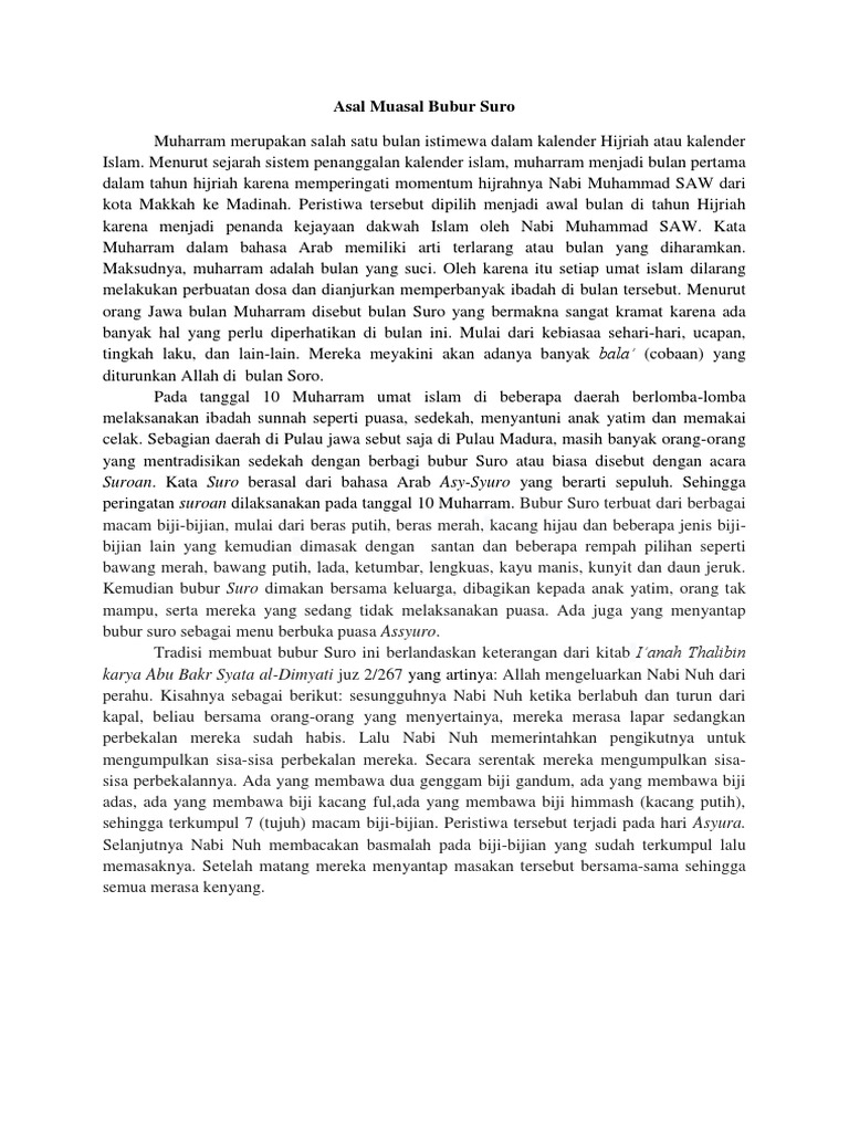 Artikel Fitri Bubur Suro | PDF | Perjalanan | Sejarah