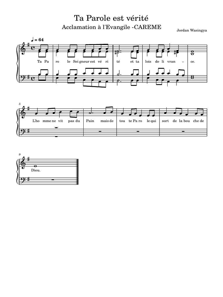 Ta Parole Est Vérité | PDF