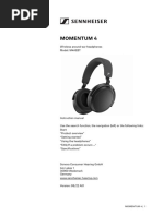 Sennheiser Momentum 4 User Manual | PDF | Headphones | Bluetooth