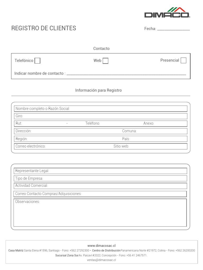 NUEVO FORMULARIO REGISTRO CLIENTES San | PDF