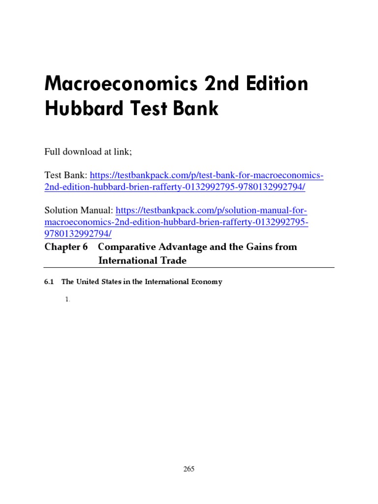 Macroeconomics 2nd Edition Hubbard Test Bank Download | PDF ...