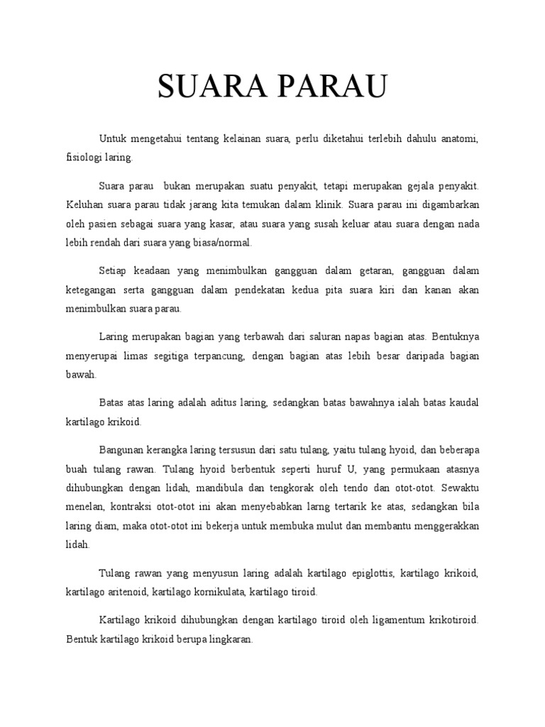 Suara Parau | PDF