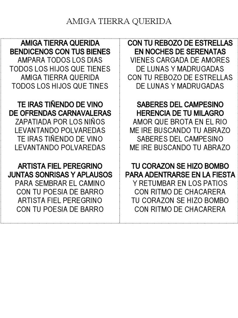 Amiga Tierra Querida | PDF