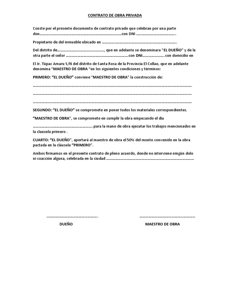 Contrato Simple | PDF