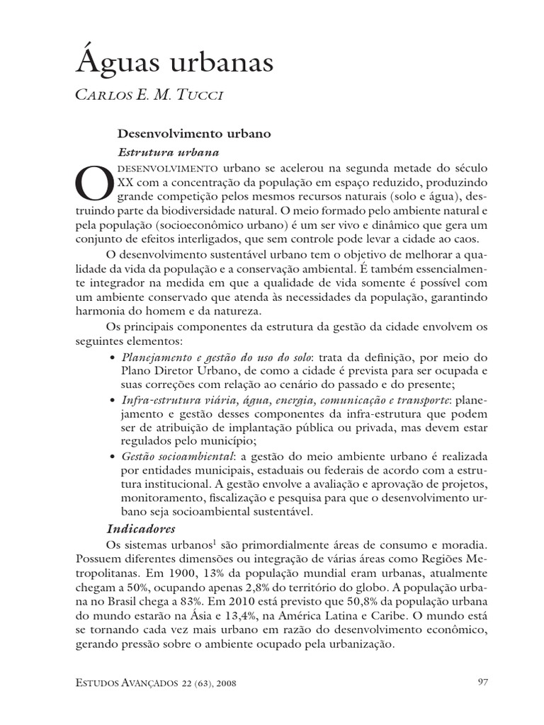 Águas Urbanas - Carlos E. M. Tucci | PDF