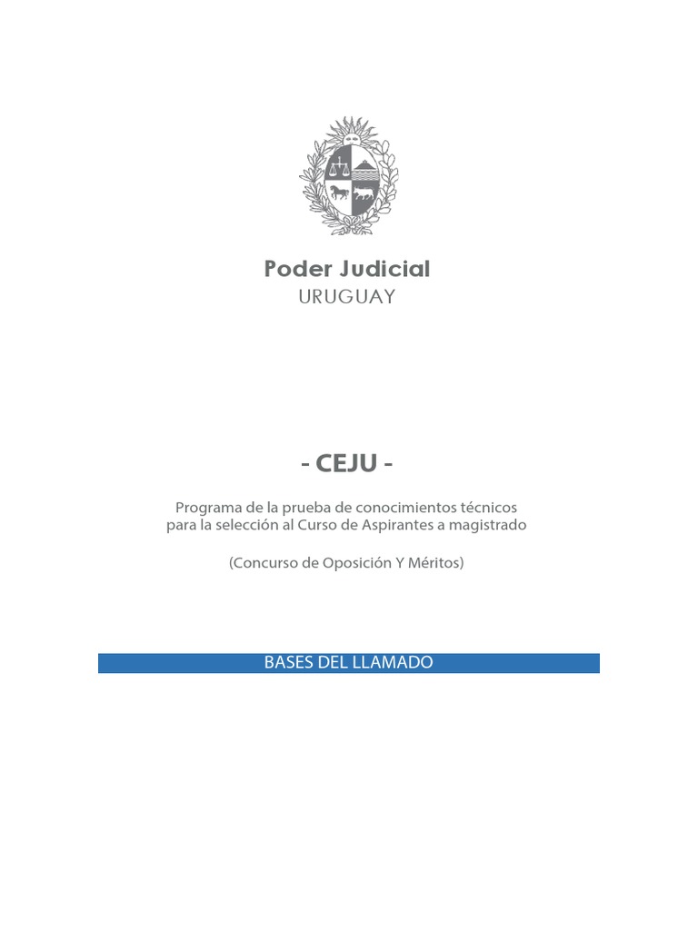 Bases Del Llamado | PDF | Judicaturas | Juez