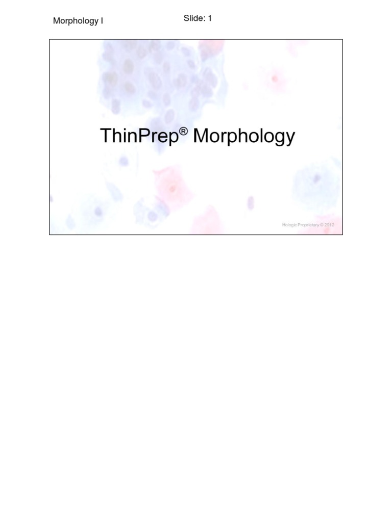 ThinPrep Morphology Training Overview | PDF | Cytopathology | Staining
