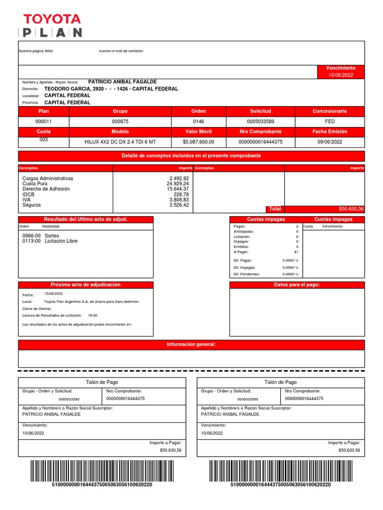 Cupong Toyota Junio | PDF