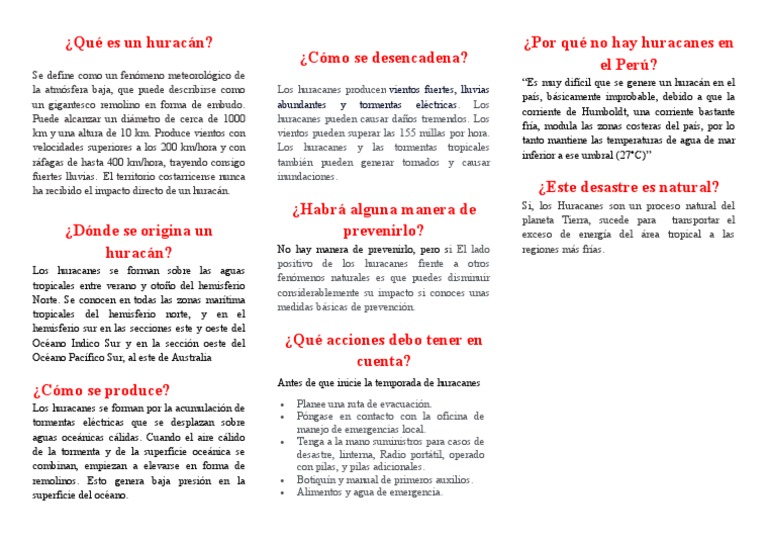 Qué Es Un Huracán | Descargar gratis PDF | Ciclones tropicales | Tormentas