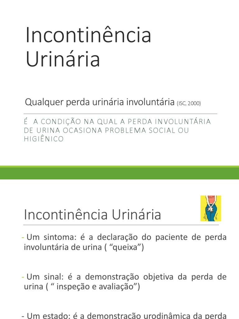 Incontinência Urinária - Geral | PDF | Micção | Órgão (anatomia)