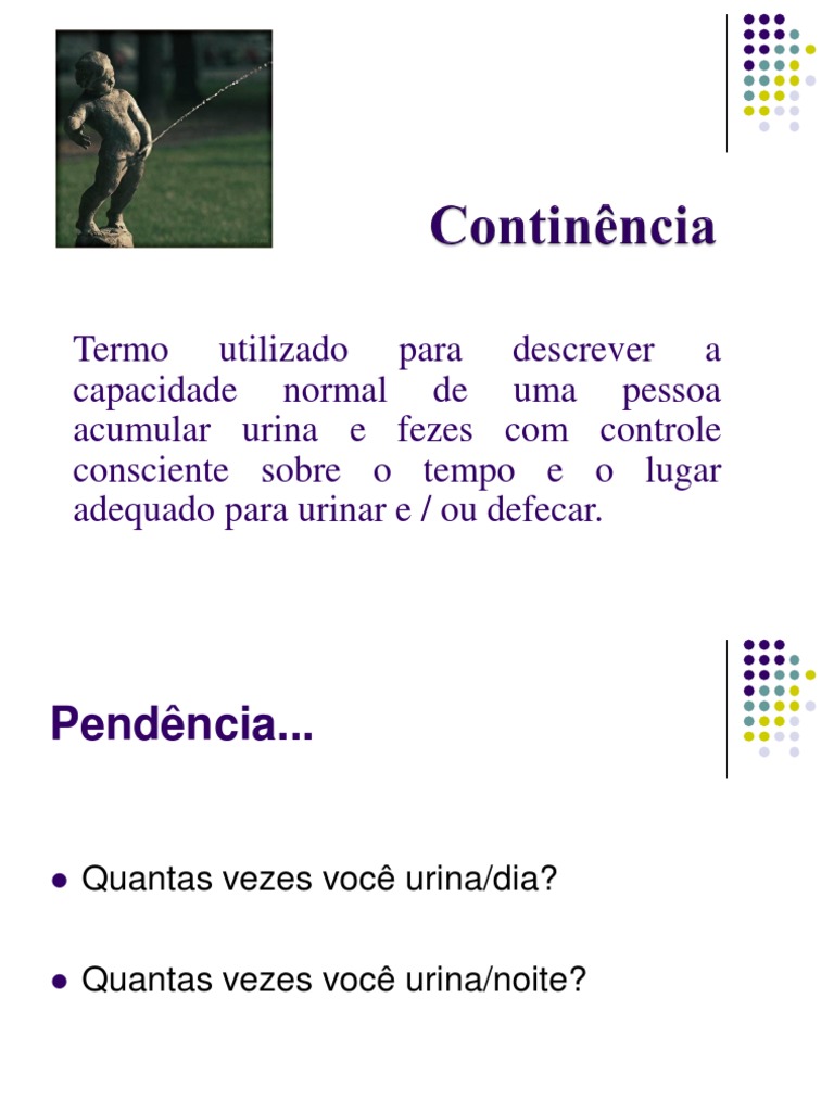 Continência | PDF | Micção | Anatomia
