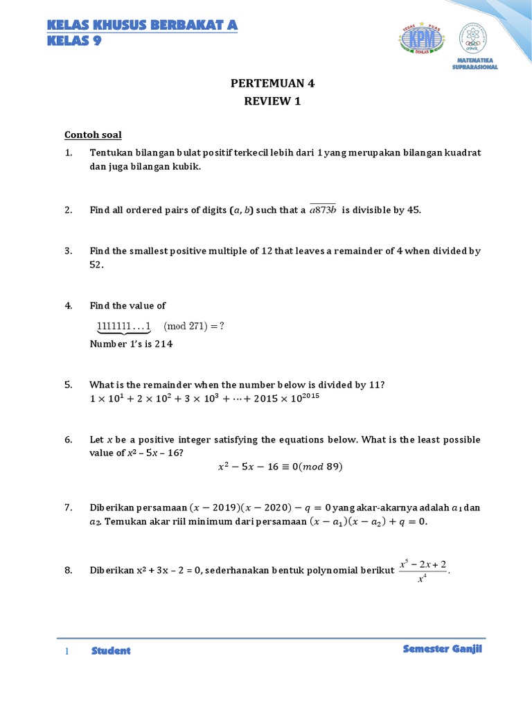 Materi 1-Berbakat A09-MTK - 1691117841 | PDF | Numbers | Elementary Mathematics