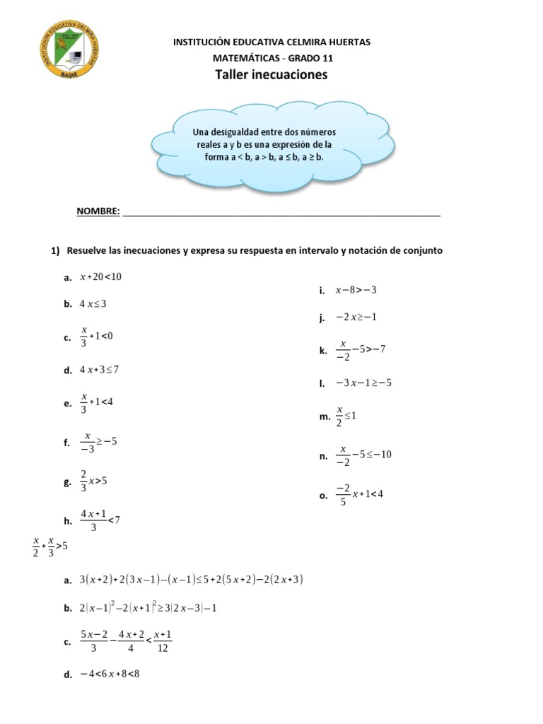 DESIGUALDADES | PDF | Matemáticas