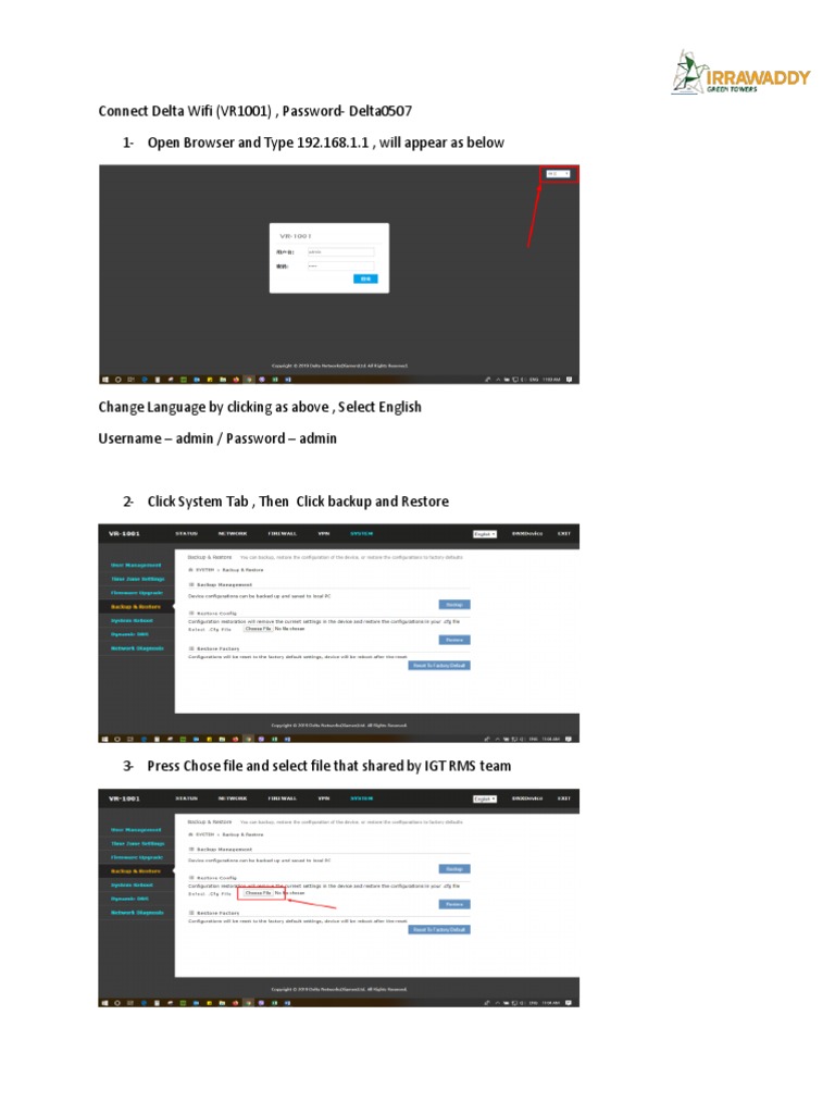 Delta Modem Configuration Manual | PDF | Business
