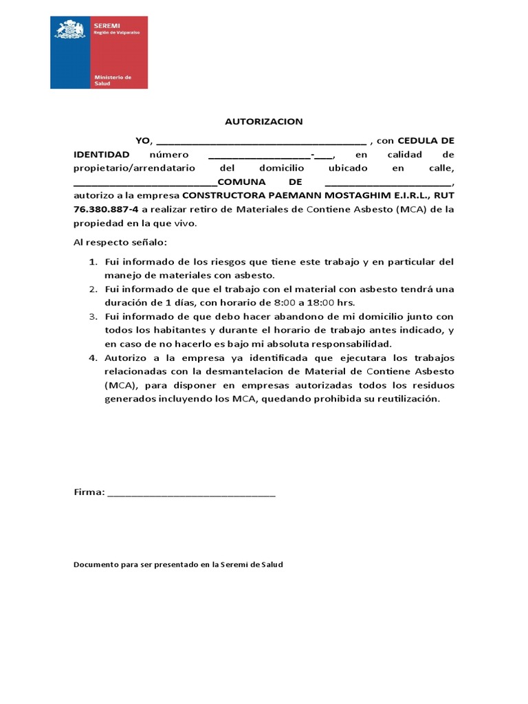 Autorizacion Propietario Formato | PDF