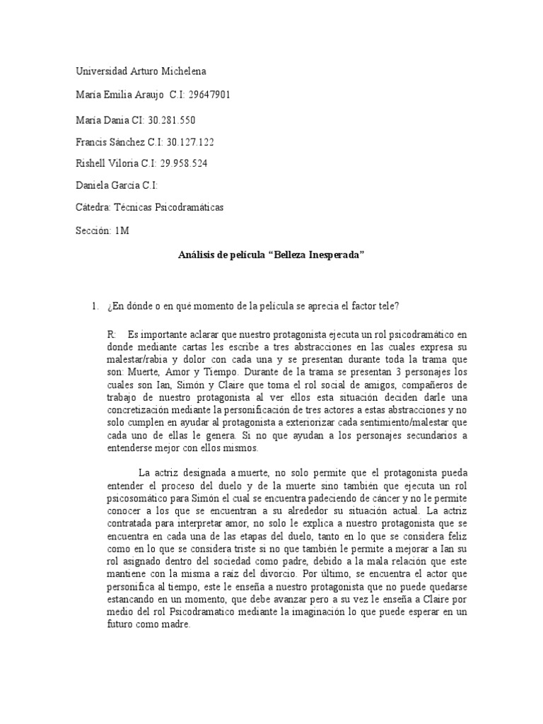 Analisis de Pelicula | PDF