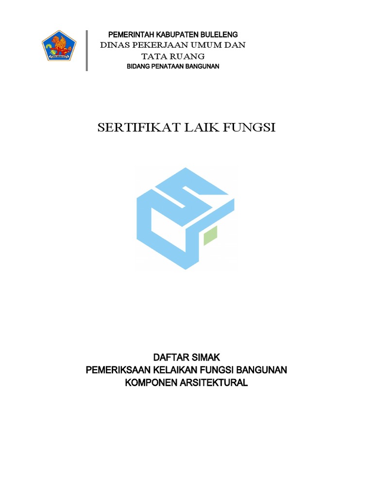Daftar Simak SLF Komponen Arsitektural | PDF
