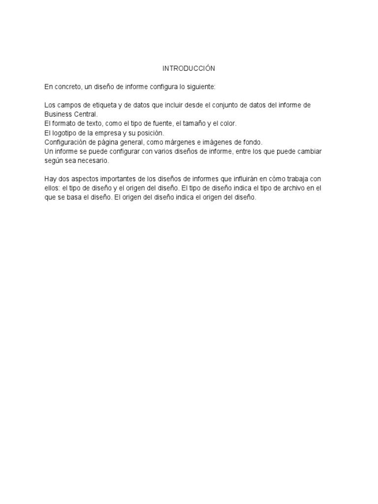 Que Es Diseño de Informes | PDF