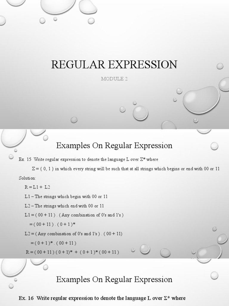TCS Lect 5 Regular Expression Part 2 | PDF