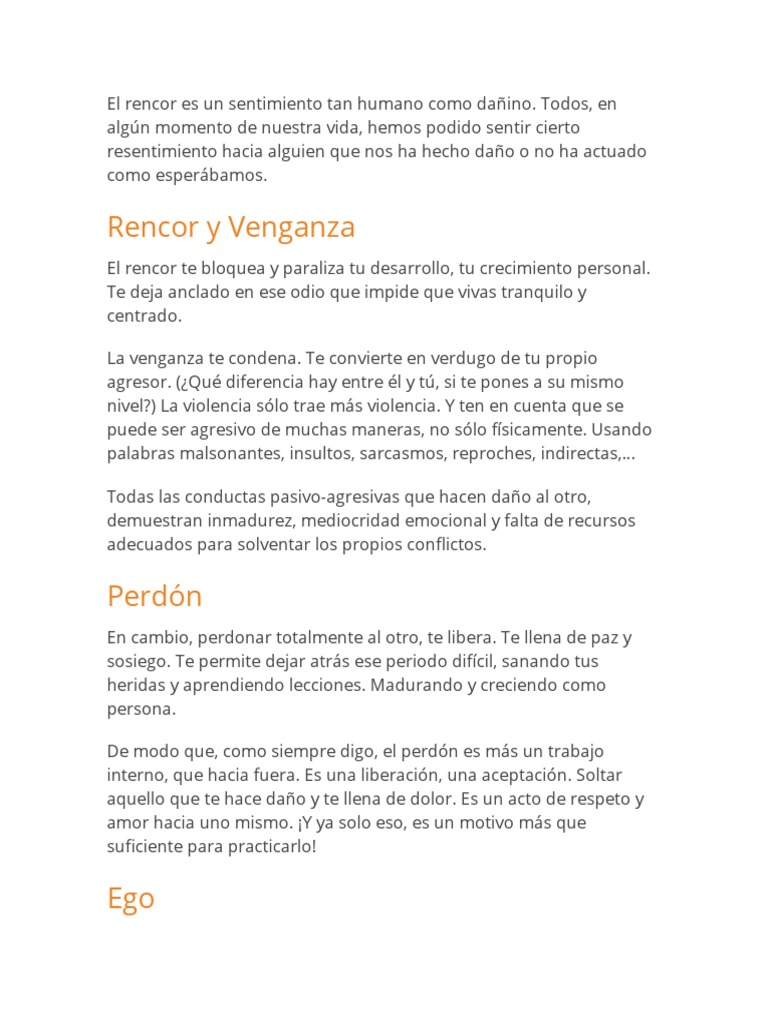 Reflexion Sobre El Perdon | PDF | Perdón