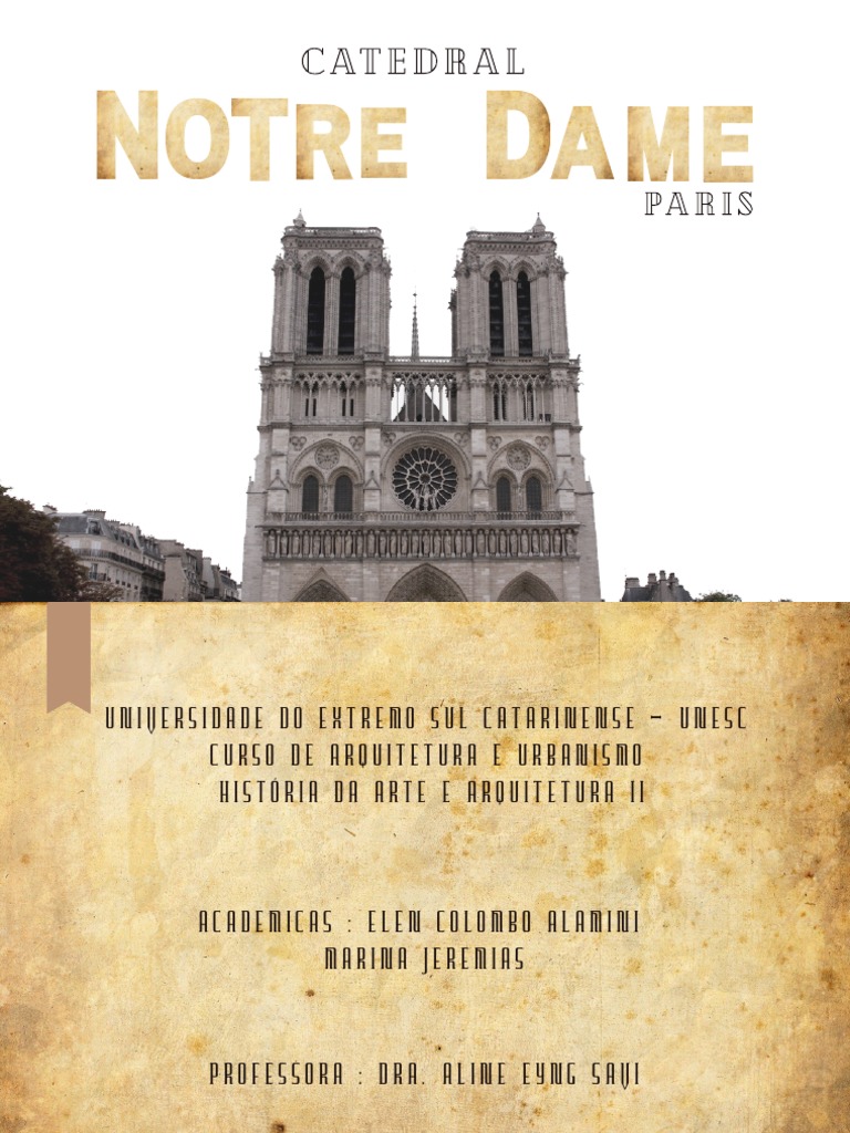 Catedral Notre Dame | PDF | Arquitetura gótica | Projeto arquitetônico