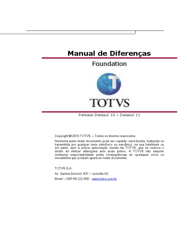 TEC.202 - Datasul - 11 - Manual - de - Diferencas - Datasul - 10 - Por ...