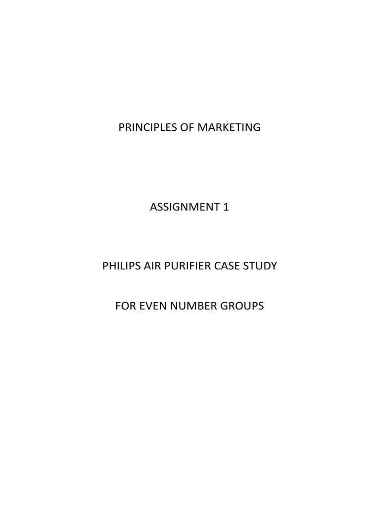 Assignment (PMK1) - Philips Air Purifier Case | PDF | Marketing | Retail
