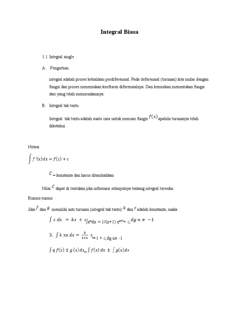 Integral Biasa 2 | PDF