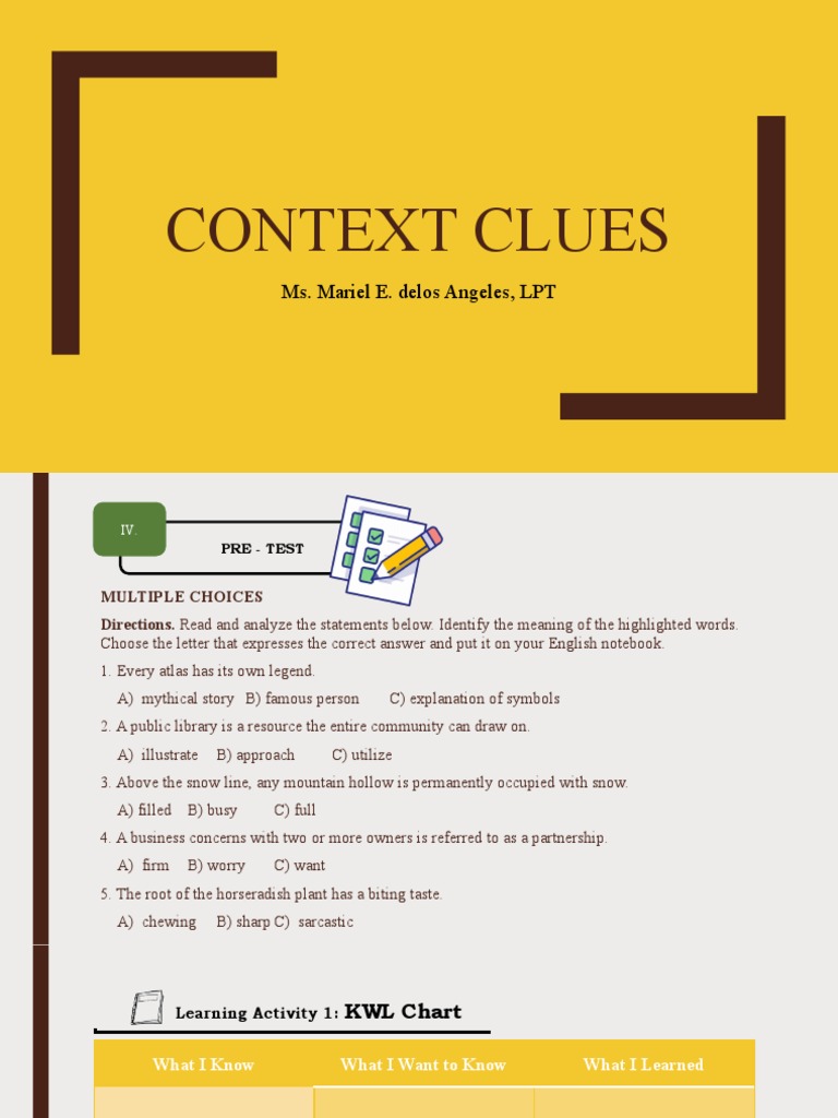 Context Clues | PDF
