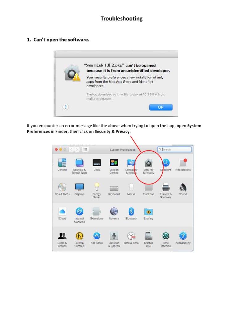 SymmLab Troubleshooting Guide | PDF