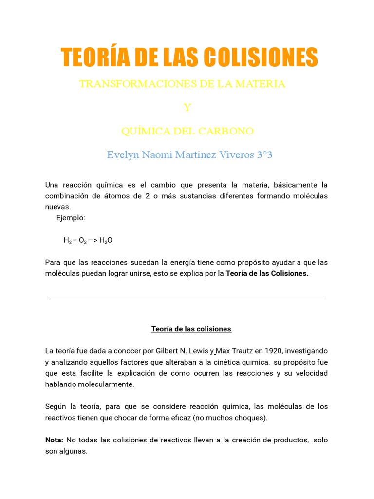 Ensayo Teoría de Las Colisiones | PDF | Filosofía
