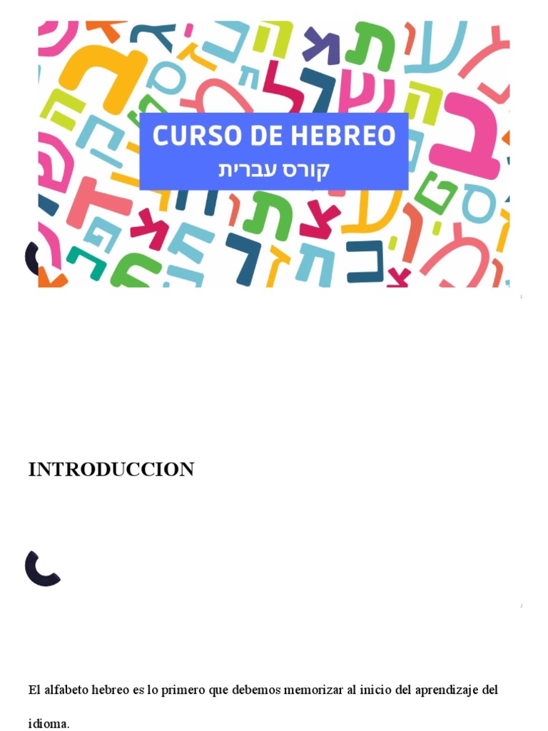 Aprender Hebreo: Alfabeto y Frases Clave | PDF | Género gramatical | Vocal