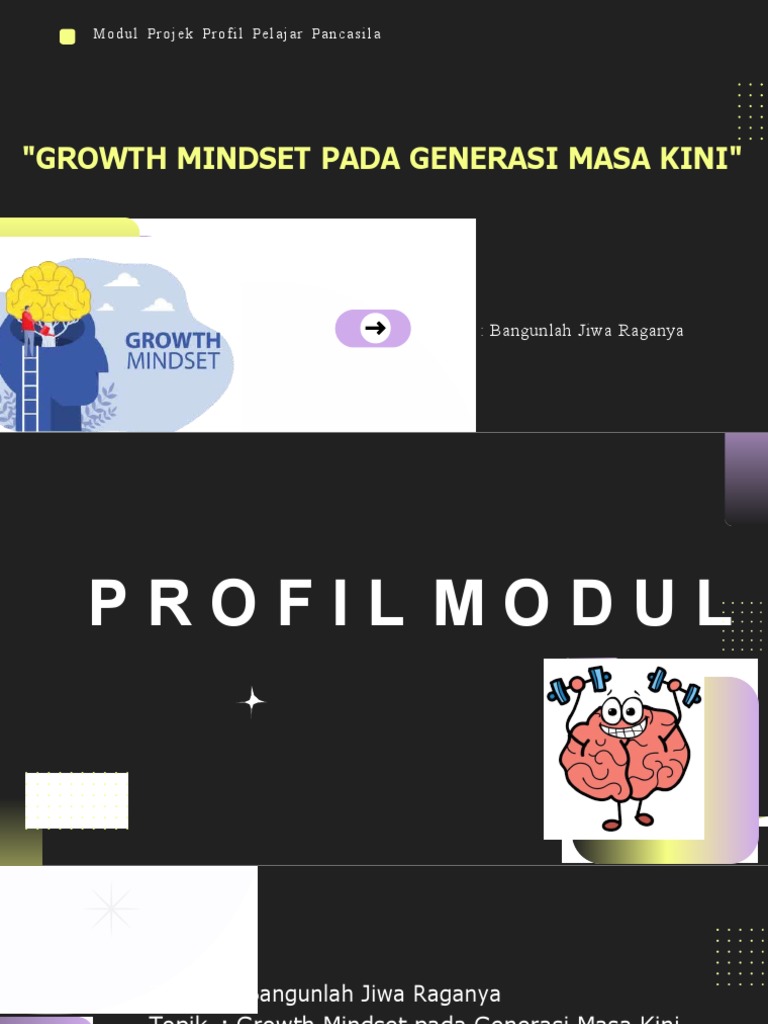 Modul Projek - Growth Mindset Pada Generasi Masa Kini - Fase F | PDF | Karier & Perkembangan ...