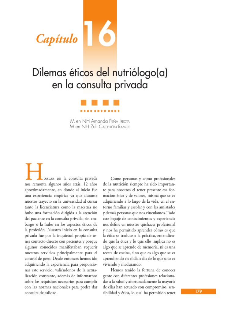 Dilemas Éticos Del Nutriólogo en La Consulta Privada | PDF | Obesidad | Paciente