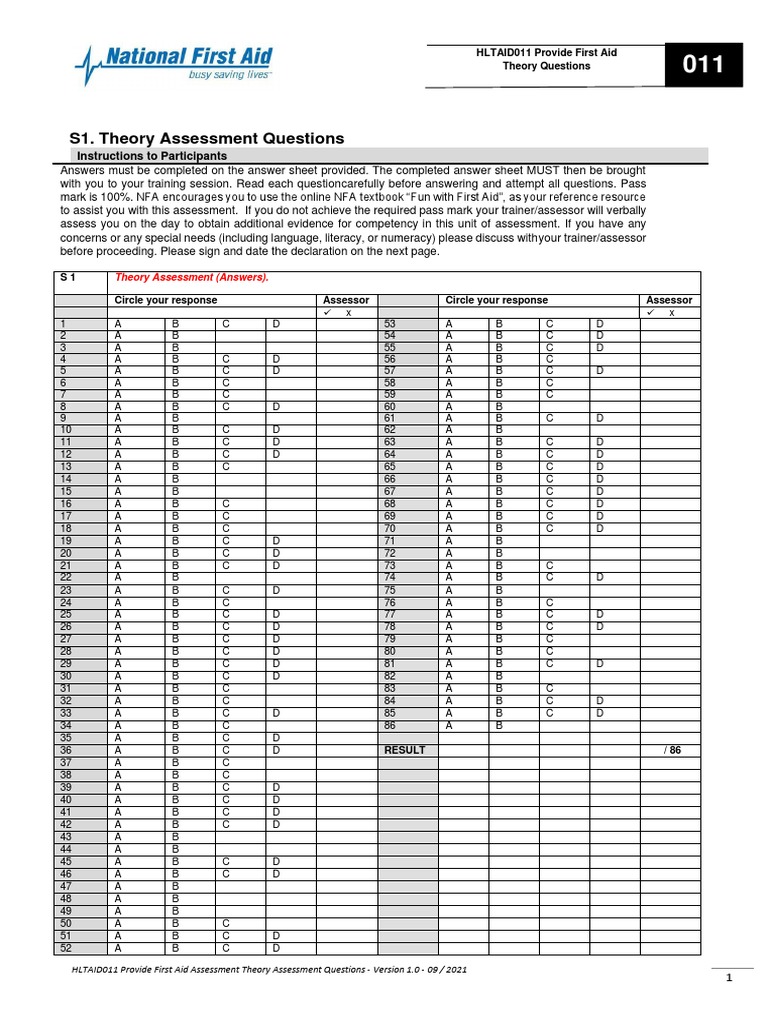 HLTAID011 Provide First Aid 1 | PDF