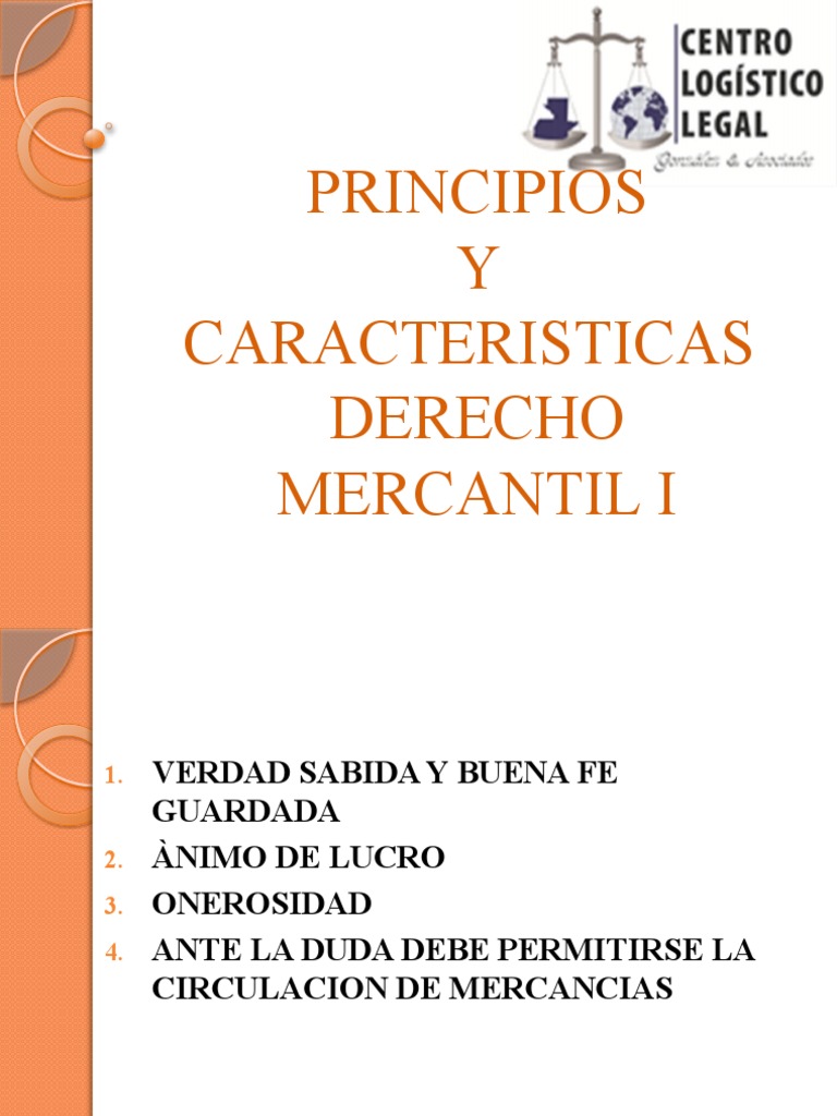 Principios Derecho Mercantil I | PDF