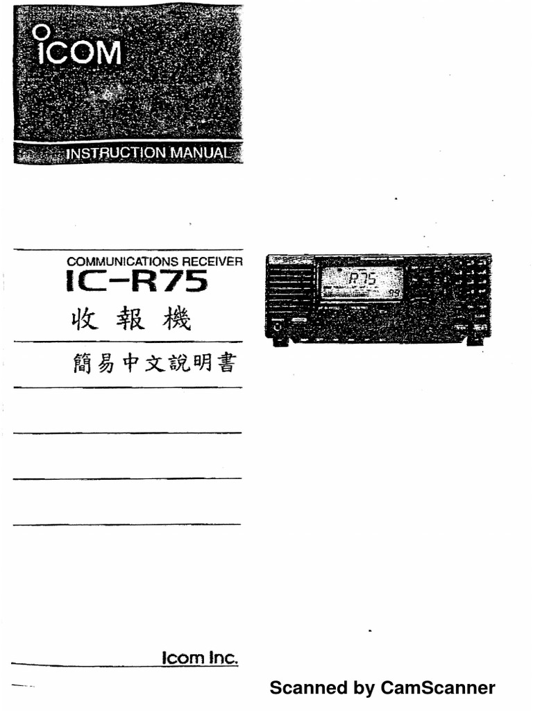 Icom Ic-R75 Manual | PDF