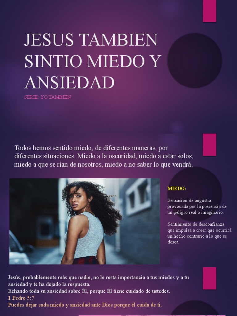 Jesus Tambien Sintio Miedo y Ansiedad | PDF | Temor | Ansiedad