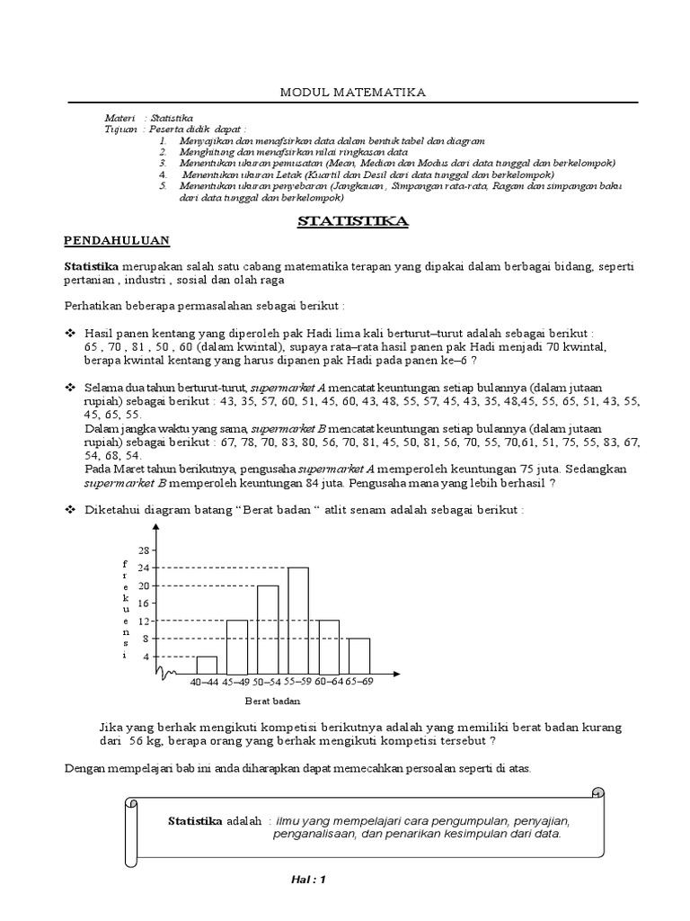 Modul Statistika | PDF