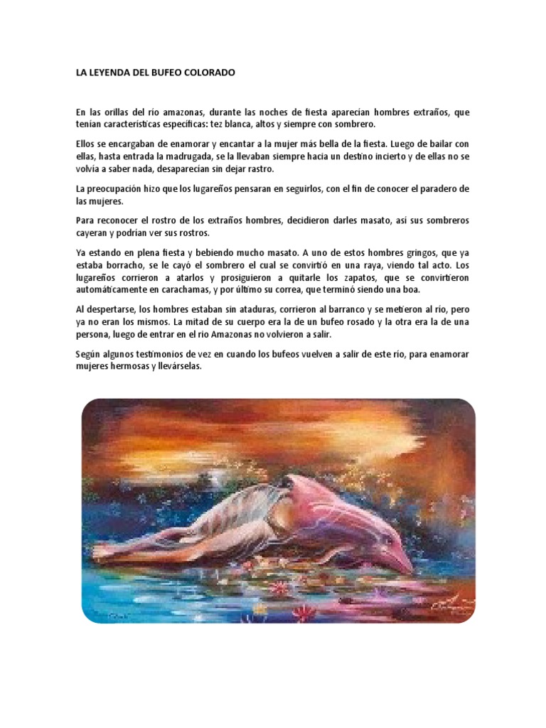 Leyenda Del Bufeo | PDF