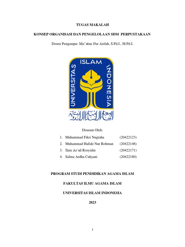 Pengelolaan SDM Perpustakaan Efektif | PDF