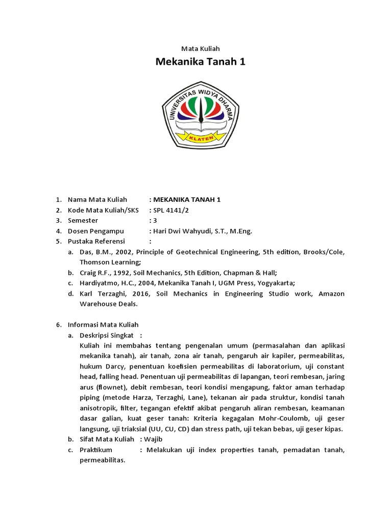 Silabus Mektan 1 | PDF